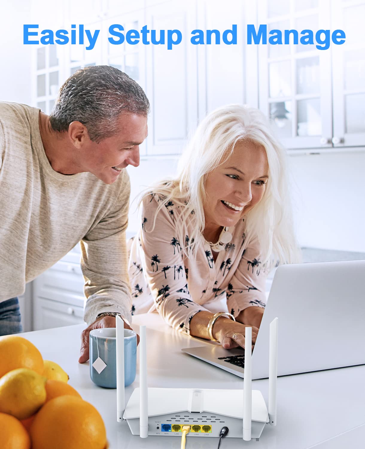 TECNO AX1800 WiFi 6 Router Networking, 1.8 Gbps Speeds Smart WiFi ...