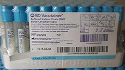 BD Medical Systems 363083 Vacutainer Plus Plastic Citrate Tube ...