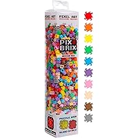 Pix Brix Pixel Art Puzzle Bricks – 6,000 Piece Pixel Art Container, 12 Color Medium Palette ...