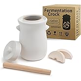 Amazon.com: Seeutek Fermentation Crock Jar 2 Liter / 0.5 Gallon ...