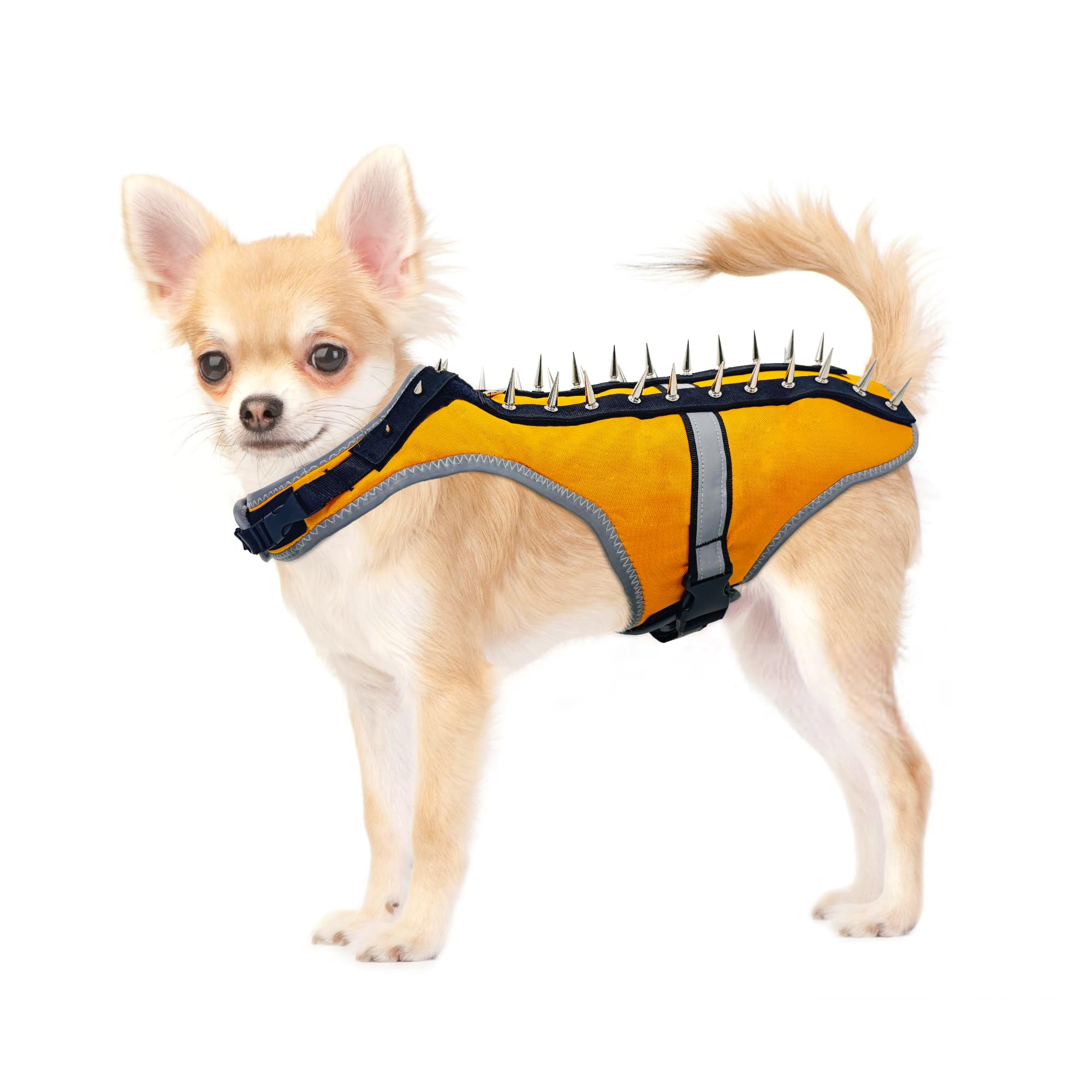LISPOO SpikeVest Dog Harness Vest for Small Dogs, Reflective Dog Vest ...