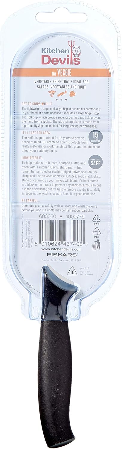 Kitchen Devils Control Vegetable Knife, 10 cm, Multi-Colour – BigaMart