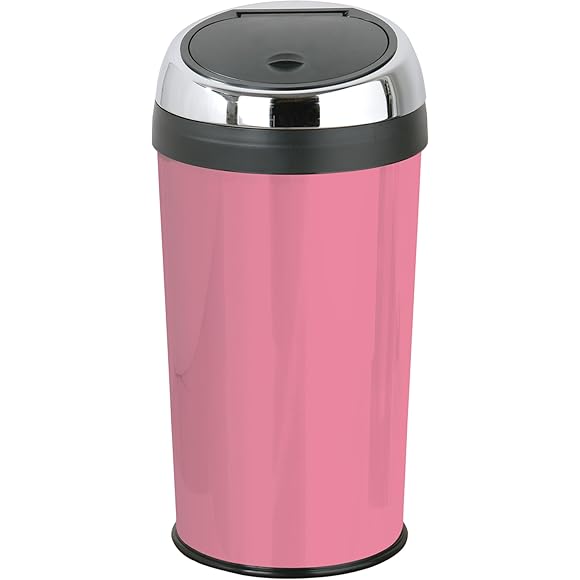 Premier Housewares Baby Pink Push Top Bin 30 Litre