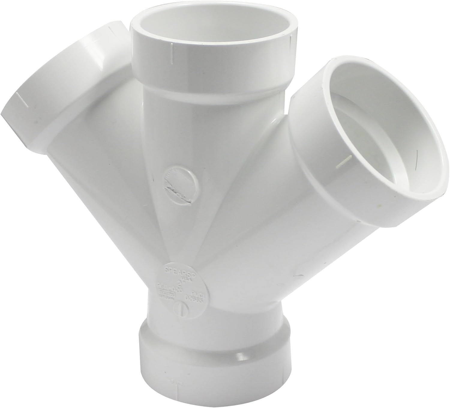 Canplas 192352 PVC DWV Double Y All Hub, 2-Inch - Pipe Fittings ...