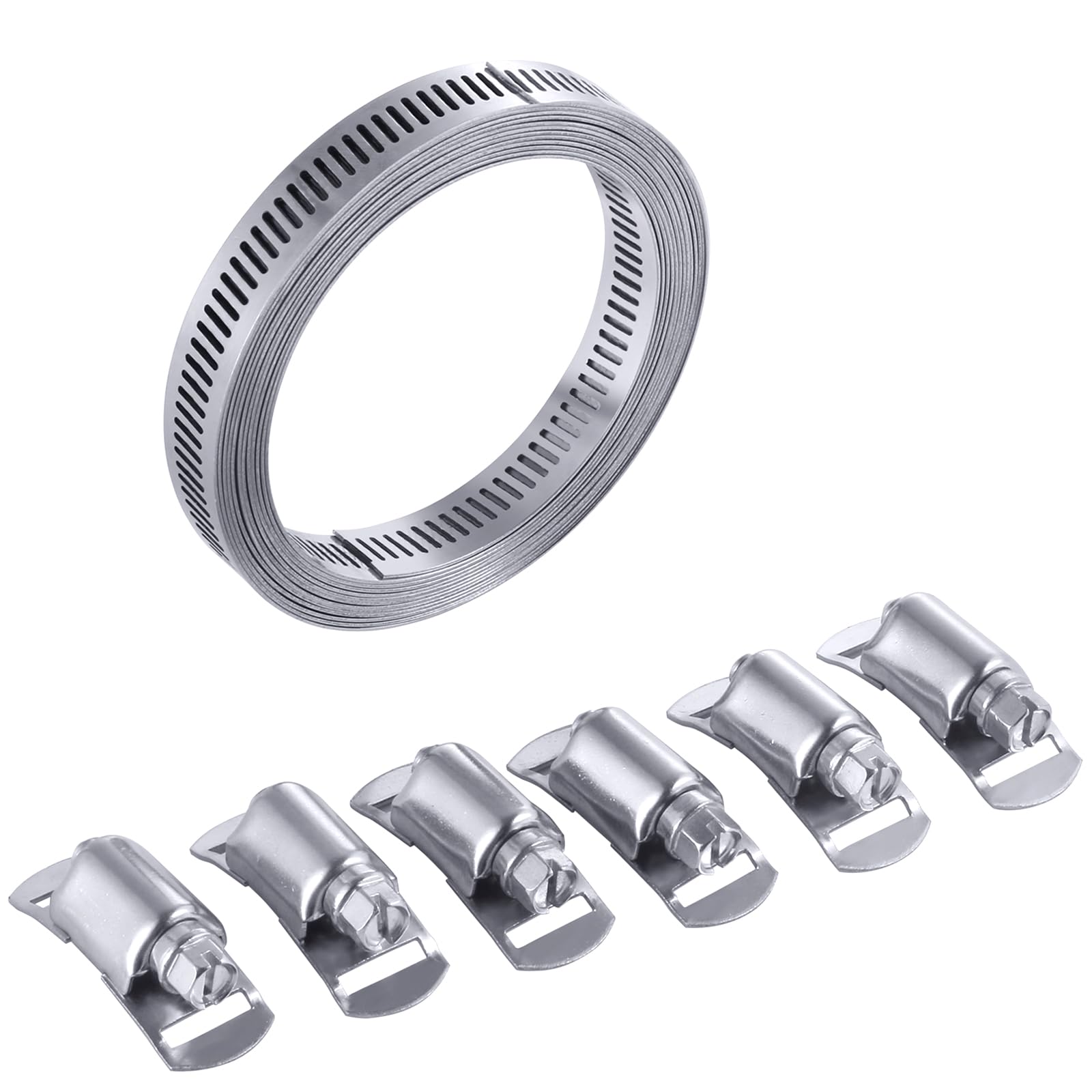 Mua Steelsoft DIY Hose Clamp System Kit, 9.8 FT Band + 6 Fasteners, 304 ...
