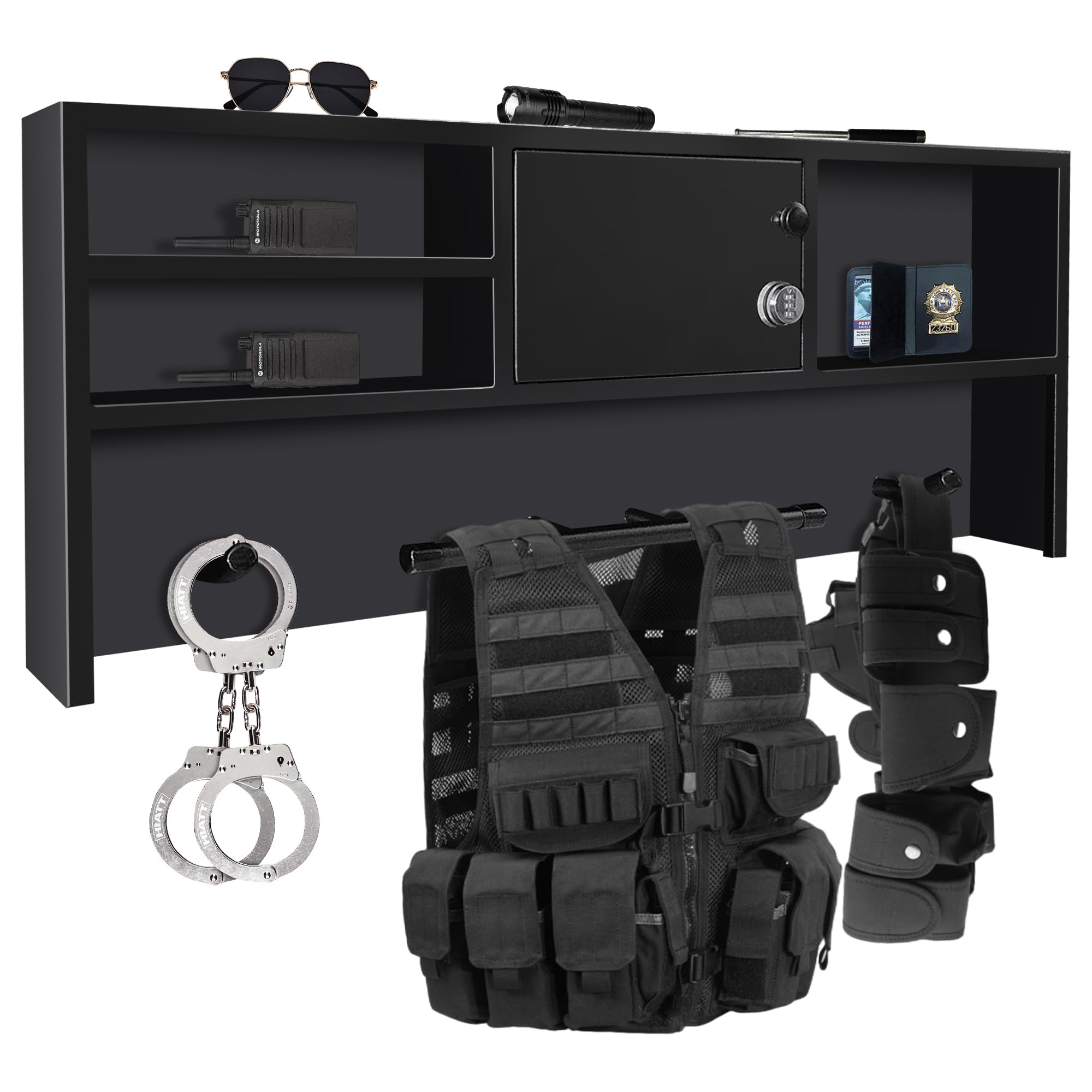 Montex Police Gear Rack Wall Mounted, Law Enforcement Accessories ...