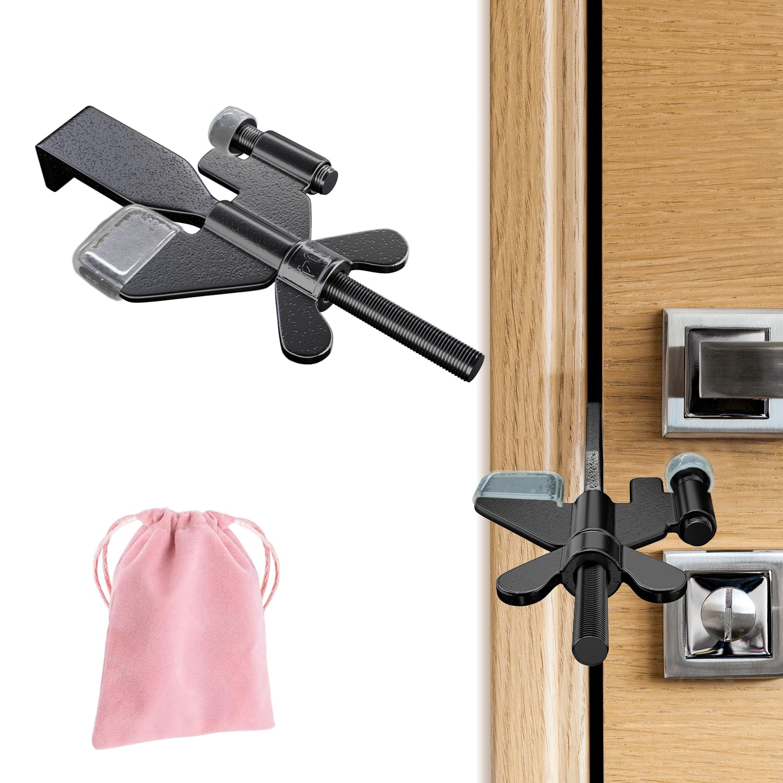 MASJENBU 1 Pack Adjustable Portable Door Lock, Hotel Door Locks for ...