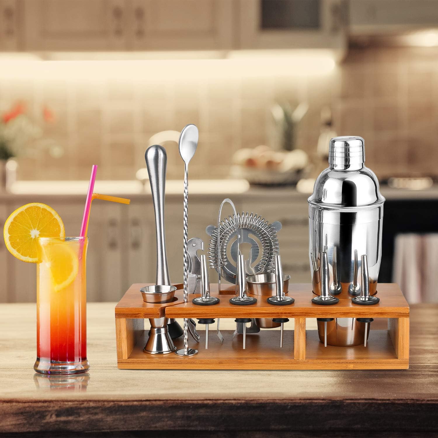 Cocktail Making Set, Premium Cocktail Shaker Bar Bartender Kit – 13 ...