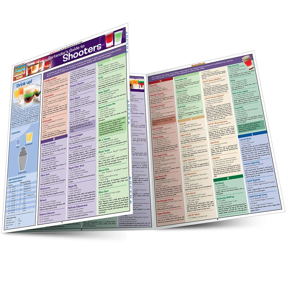 Mua Bartender's Guide To Shooters QuickStudy Laminated Reference Guide (QuickStudy Home ...