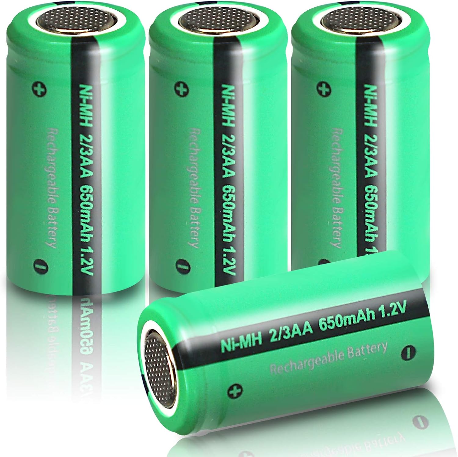 4PCS 2/3AA Ni-MH Battery 1.2V 650mAh Rechargeable: Amazon.co.uk ...