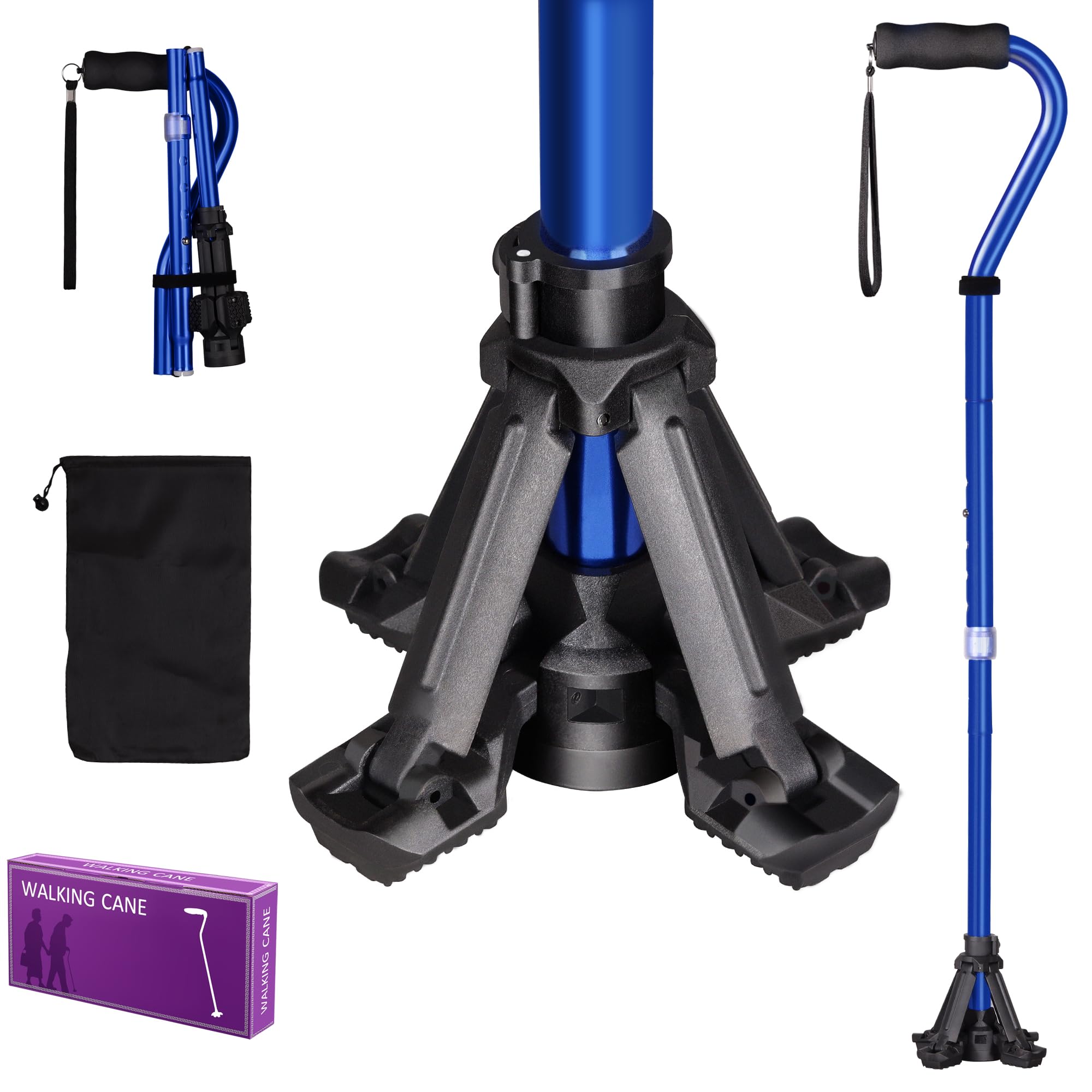 LIXIANG Walking Cane for Women for Stability Seniors Balance Folding ...