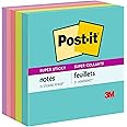 Post-it Super Sticky Notes, 3" x 3", Miami Collection, 5 Pads per Pack ...