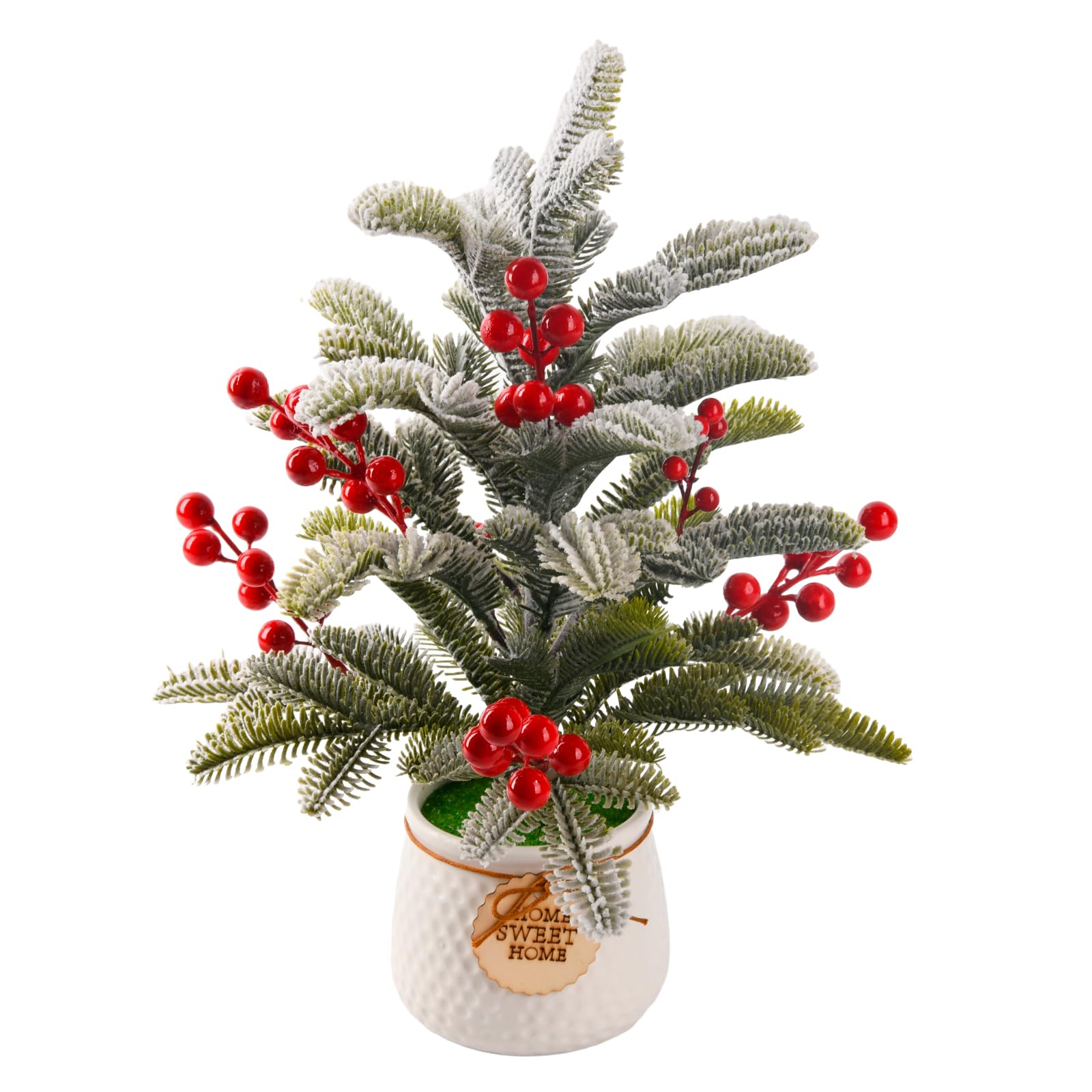 ZFProcess Mini Tabletop Christmas Tree, 14 Inch Artificial Small Xmas ...