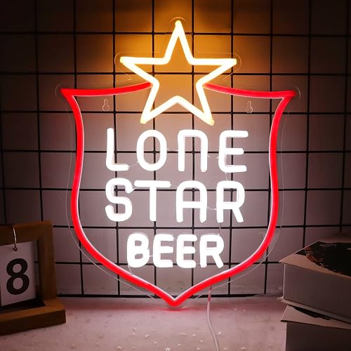 JFLLamp Lone Star Neon Signs for Wall Decor Neon Lights for Bedroom Led ...