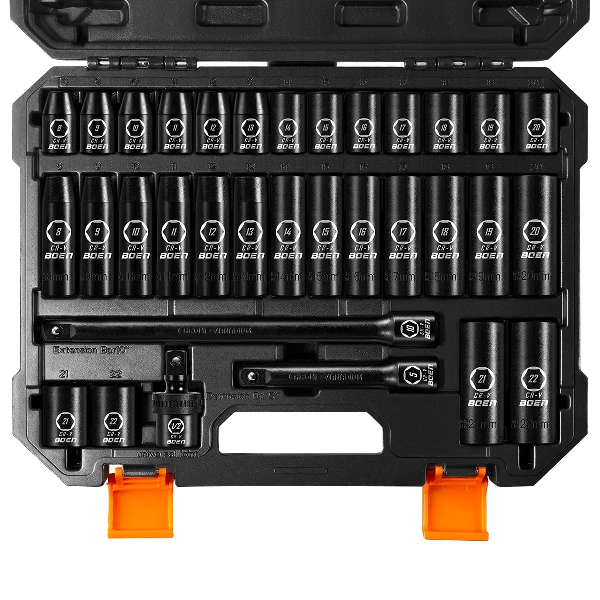 Mua BOEN 1/2" Drive Impact Socket Set, 33 Piece Deep & Shallow Metric ...