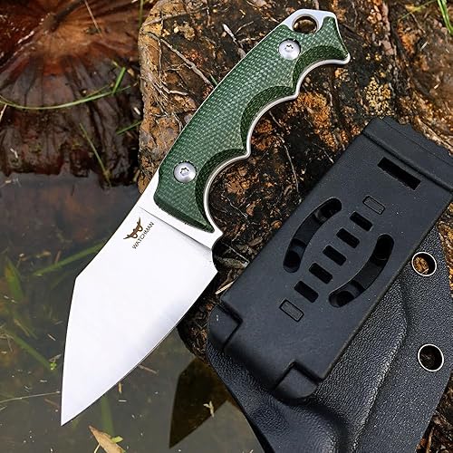 Watchman WF221 EDC Fixed Blade Knife 14C28N Blade Steel Micarta Handle ...