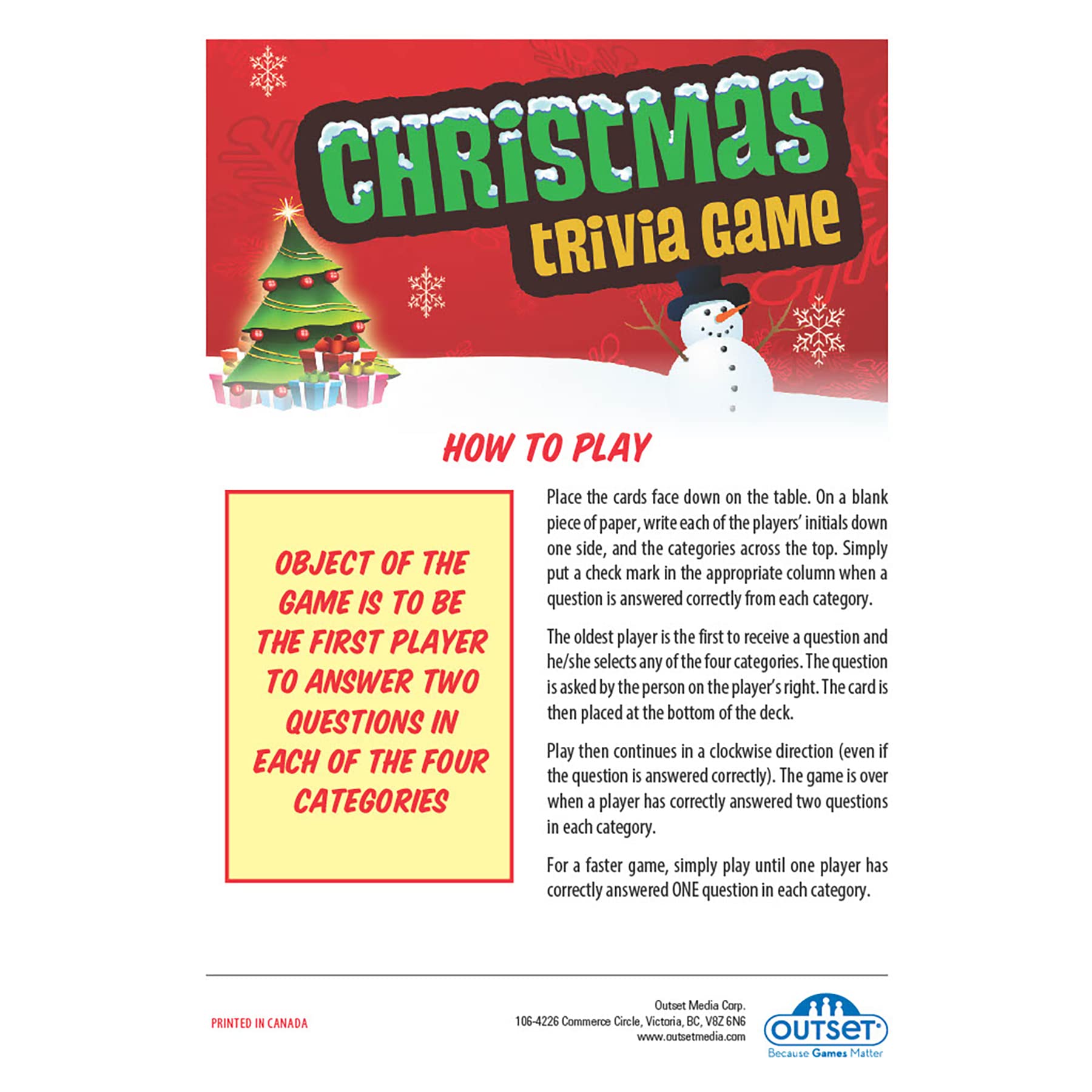 Mua Christmas Trivia Game - a Perfect Ho-Ho Contains Over 200 Cards ...