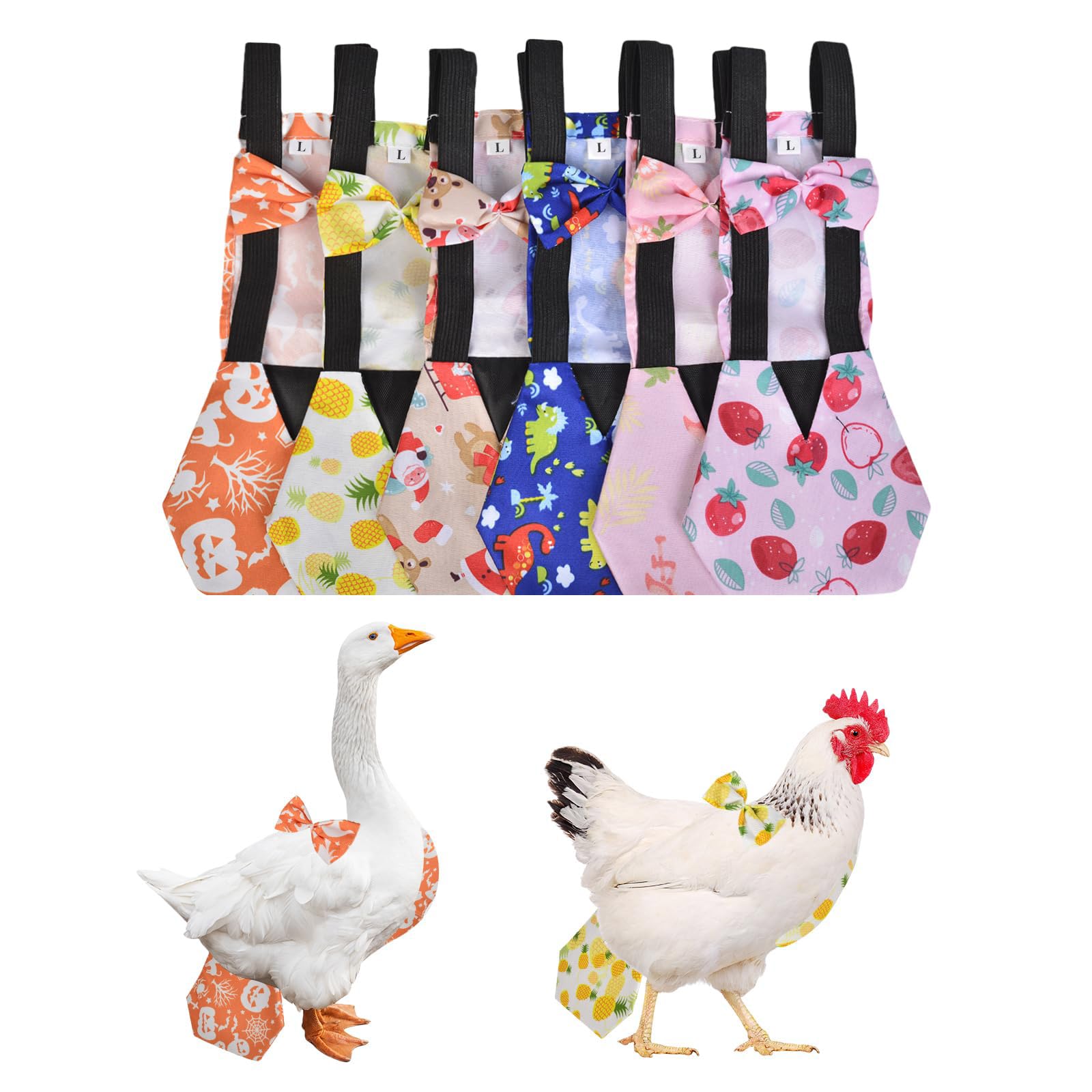 6Pcs Chicken Diapers for Hens,Reusable Duckling Diapers Washable ...