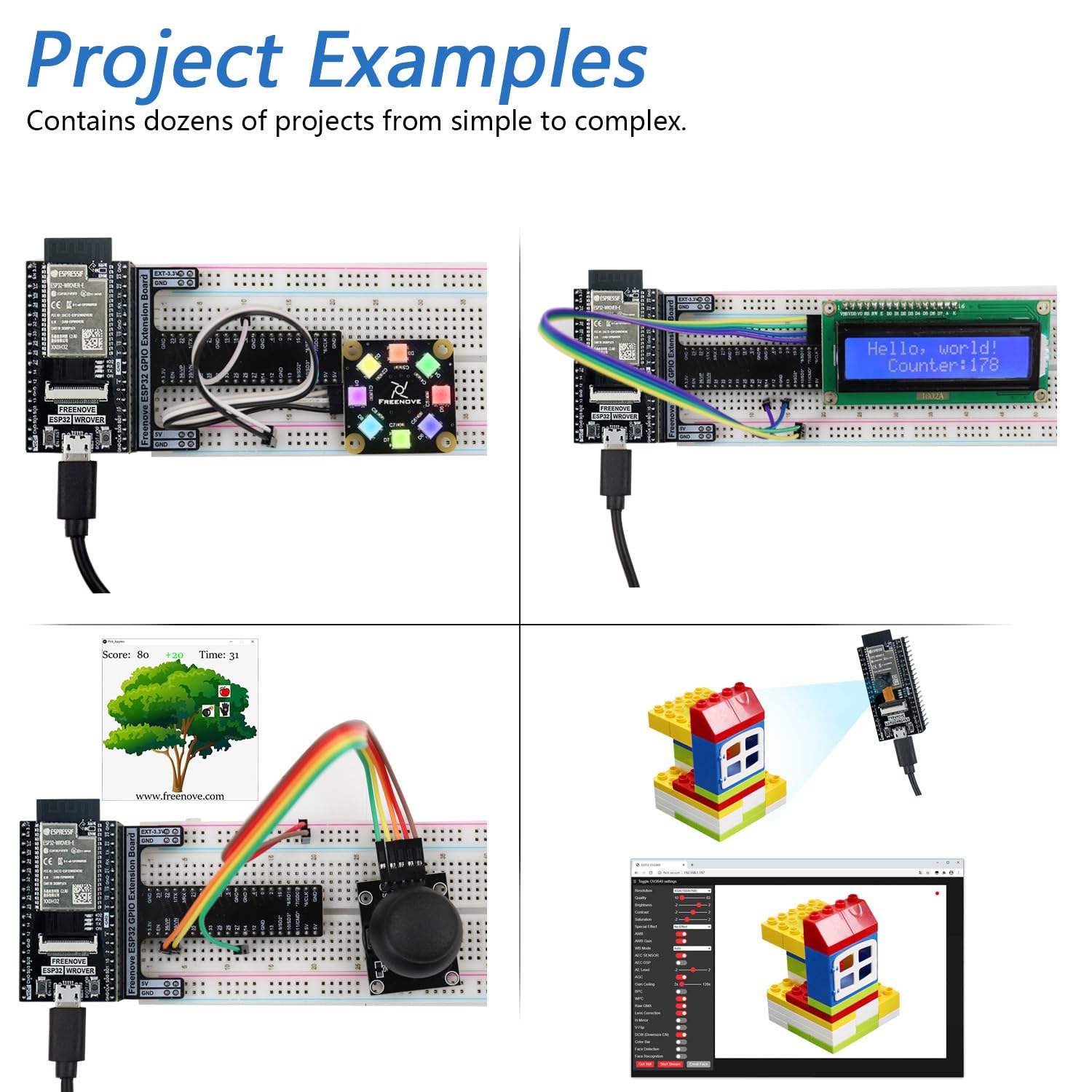 Freenove Ultimate Starter Kit For ESP32-WROVER (Included) (Compatible ...