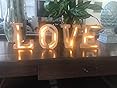 Amazon.com: SAND MINE Wooden LED Letter Lights, Valentine's Day LED ...