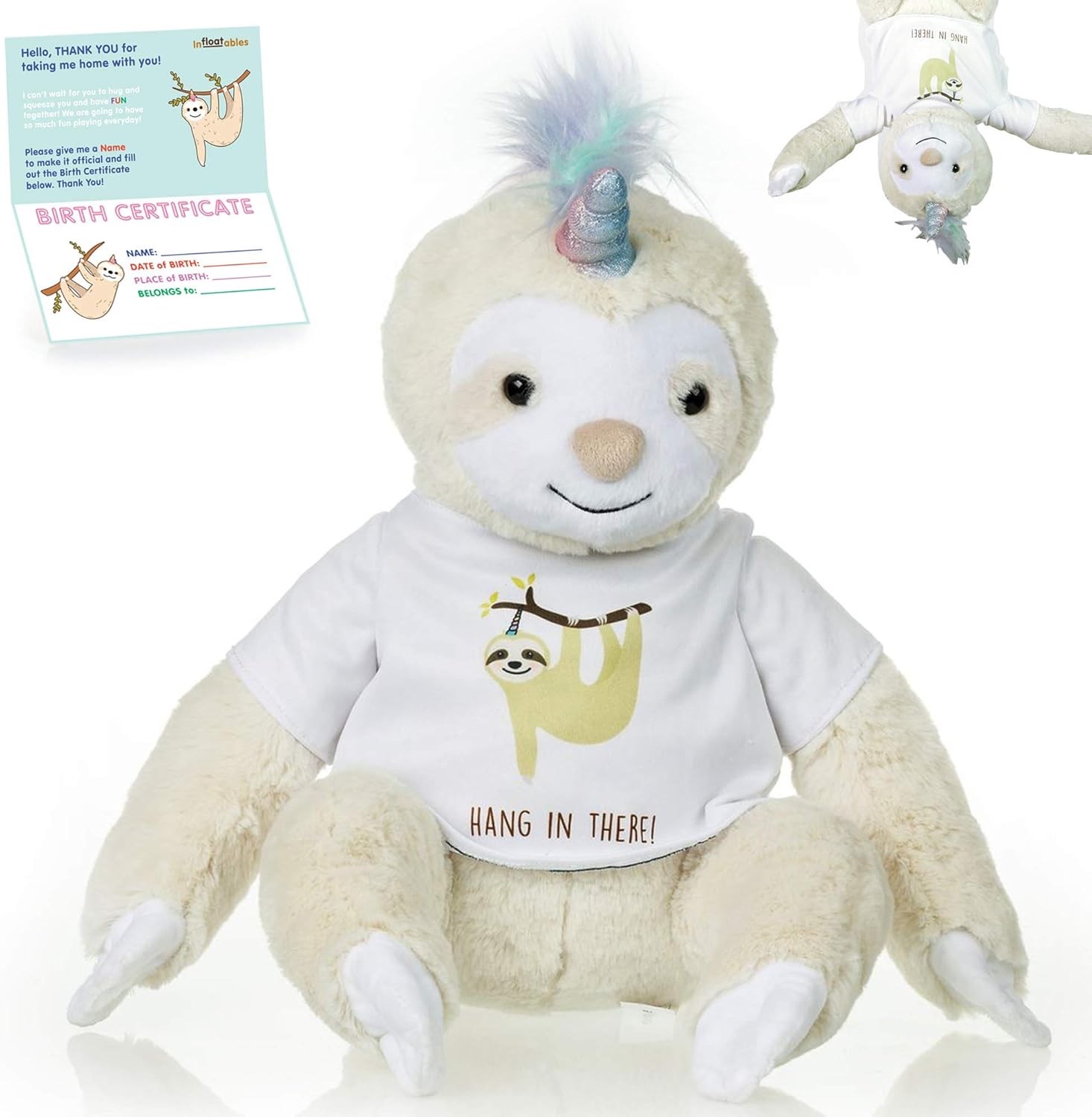 Amazon.com: Sloth Unicorn Stuffed Animal - The Original Hang in There ...