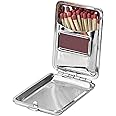 Amazon.com: Metal Match Box Case Stainless Steel Matchboxes Matchstick ...