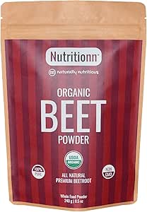 Organic Beet Powder by Nutritionn - 100% Pure Premium Natural Beetroot ...