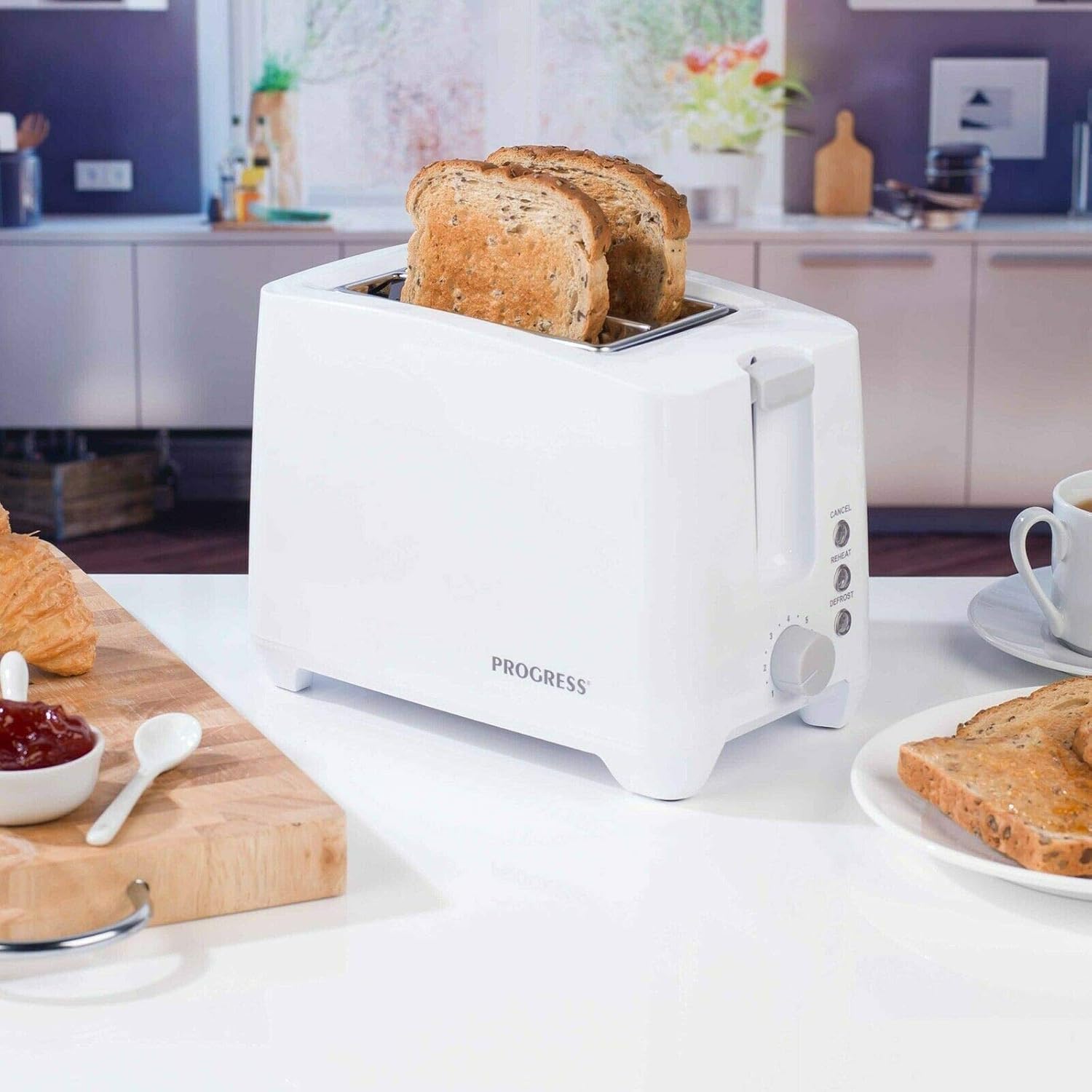 Progress EK3393P Two Slice Toaster with Slide-Out Crumb Tray, 750 W ...