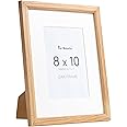 Amazon.com - 8x10 Oak Picture Frame for Wall, 8x10 Frame with Matted to 5x7, Natural Solid Wood ...