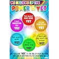 Amazon.com: ADOGEO Power of Yet Vertical Poster - Motivational Wall Art ...