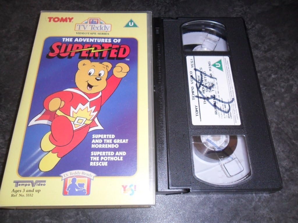 The Adventures of SUPERTED - Super Ted VHS Video from Tomy TV Teddy ...