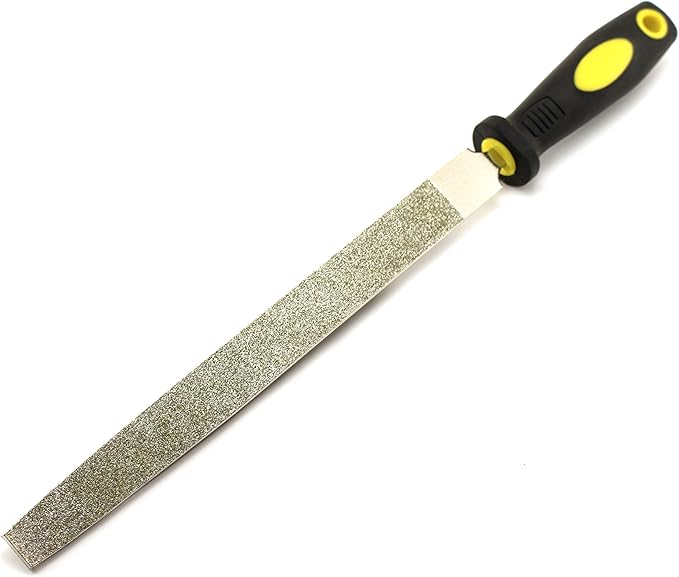 TEMO 10 inch (25cm) Long Diamond Coated Flat File grit 60 coarse ...