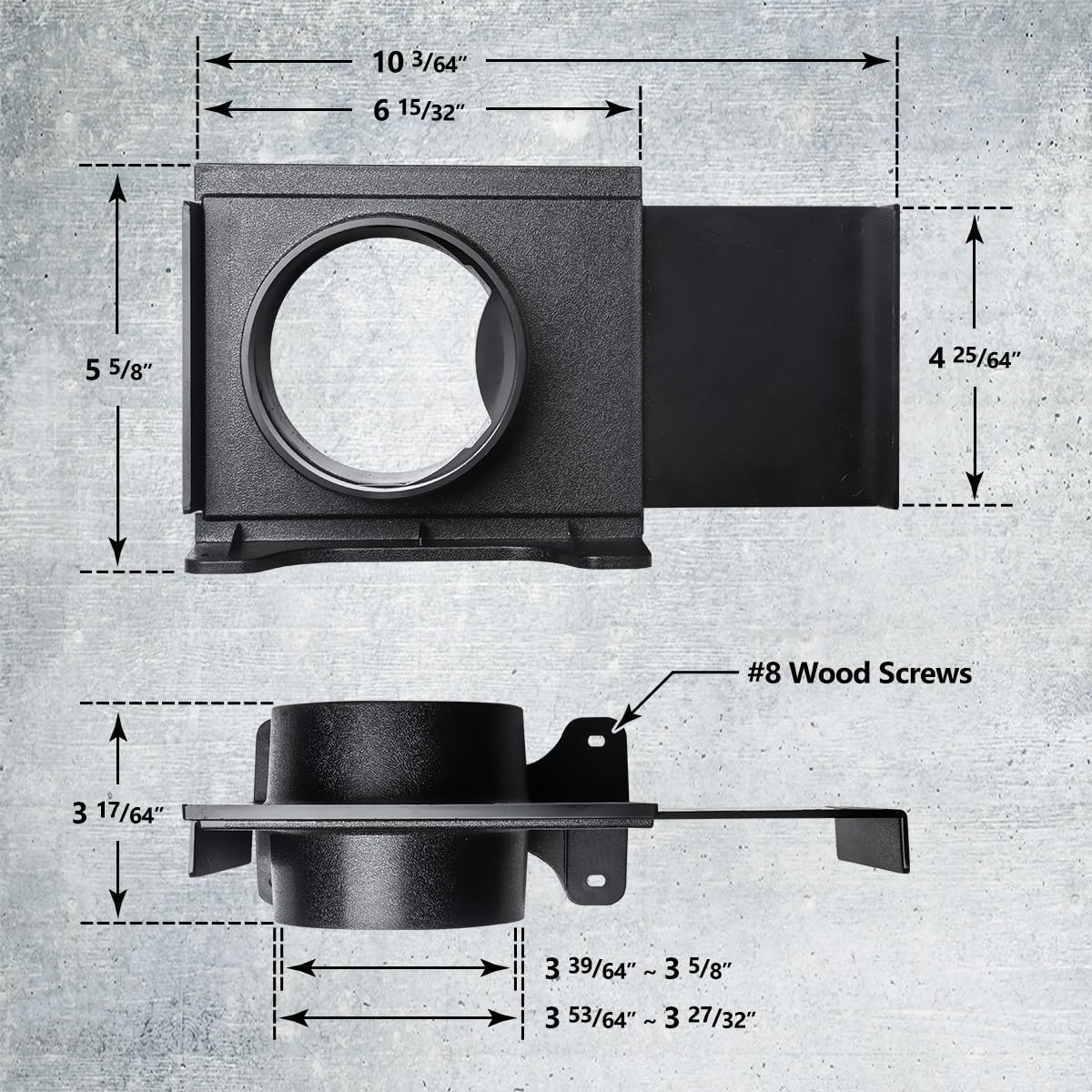 Mua POWERTEC 70357-P2 4 Inch Wall Mounting Blast Gate with Bracket for ...