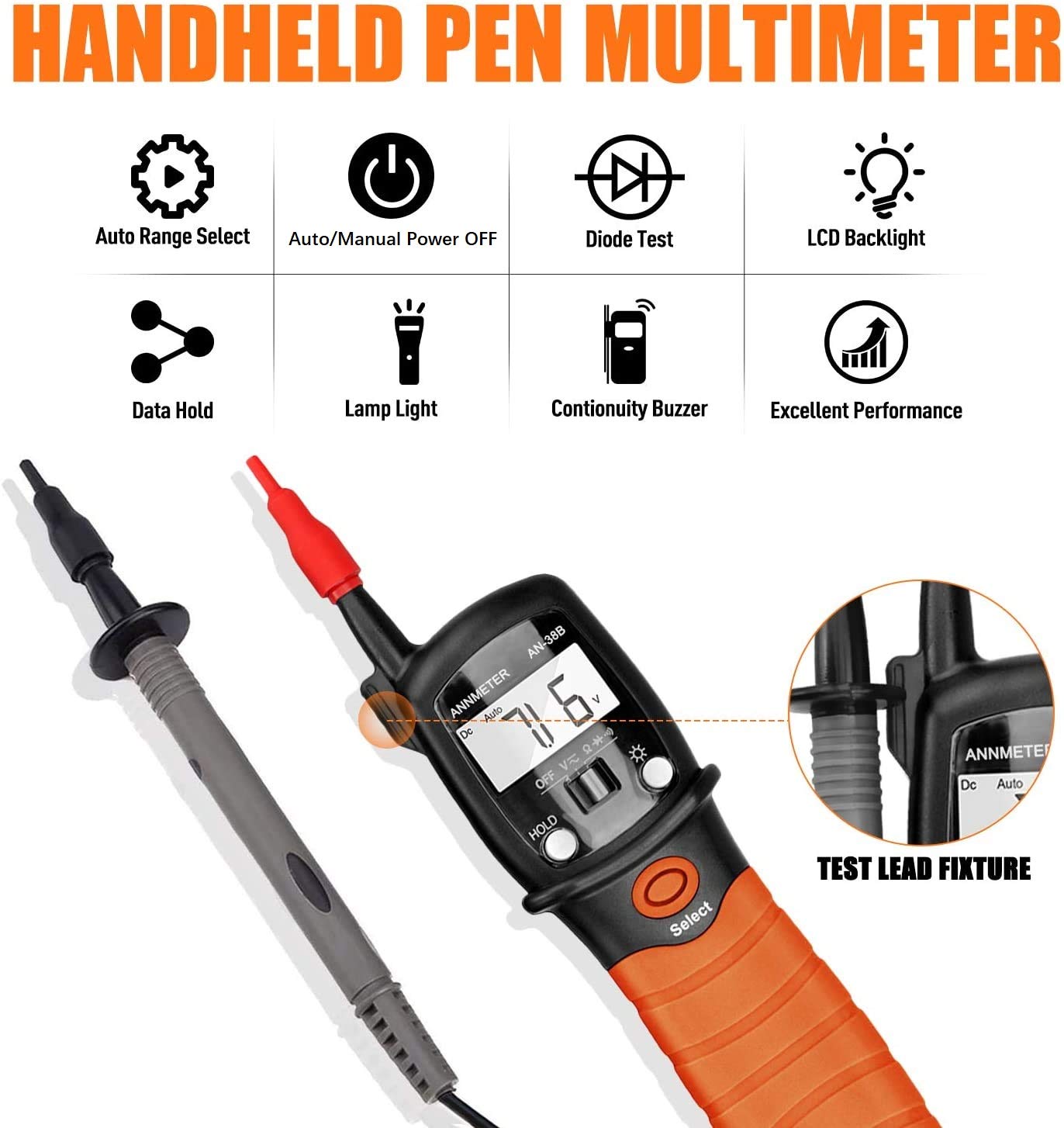 Mua Pen Voltmeter Multimeter, AIOMEST 600V AC/DC Voltage Tester ...