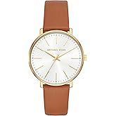Amazon.com: Michael Kors Pyper Three-Hand Gold-Tone Stainless Steel ...