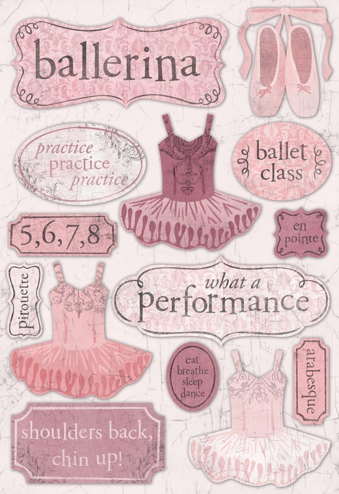 Amazon.com: Karen Foster Design Cardstock Sticker Sheet, Ballerina