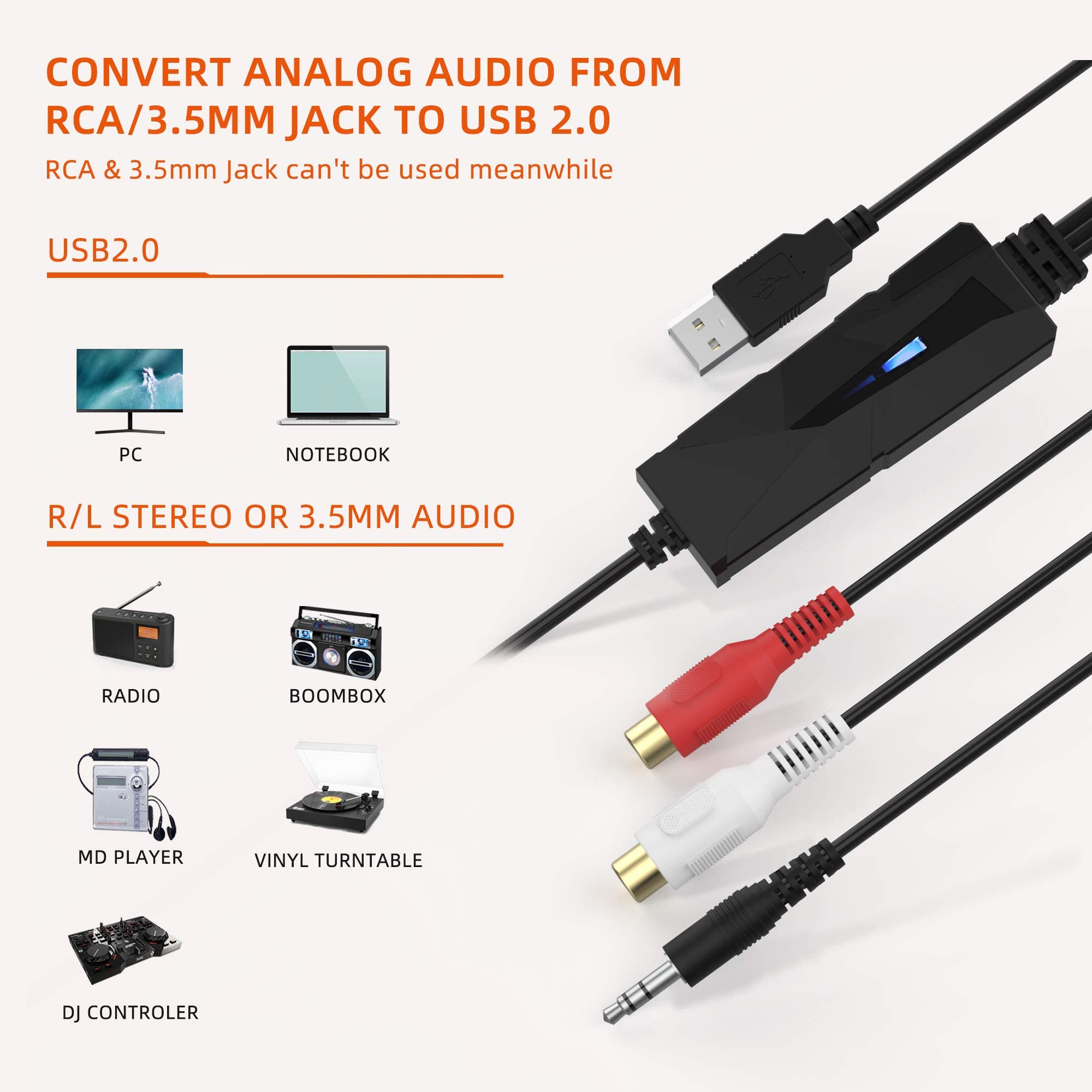 Mua DriverGenius AV202-B USB2.0 Audio Capture/Grabber Card Device - Analog Cassette to Digital ...