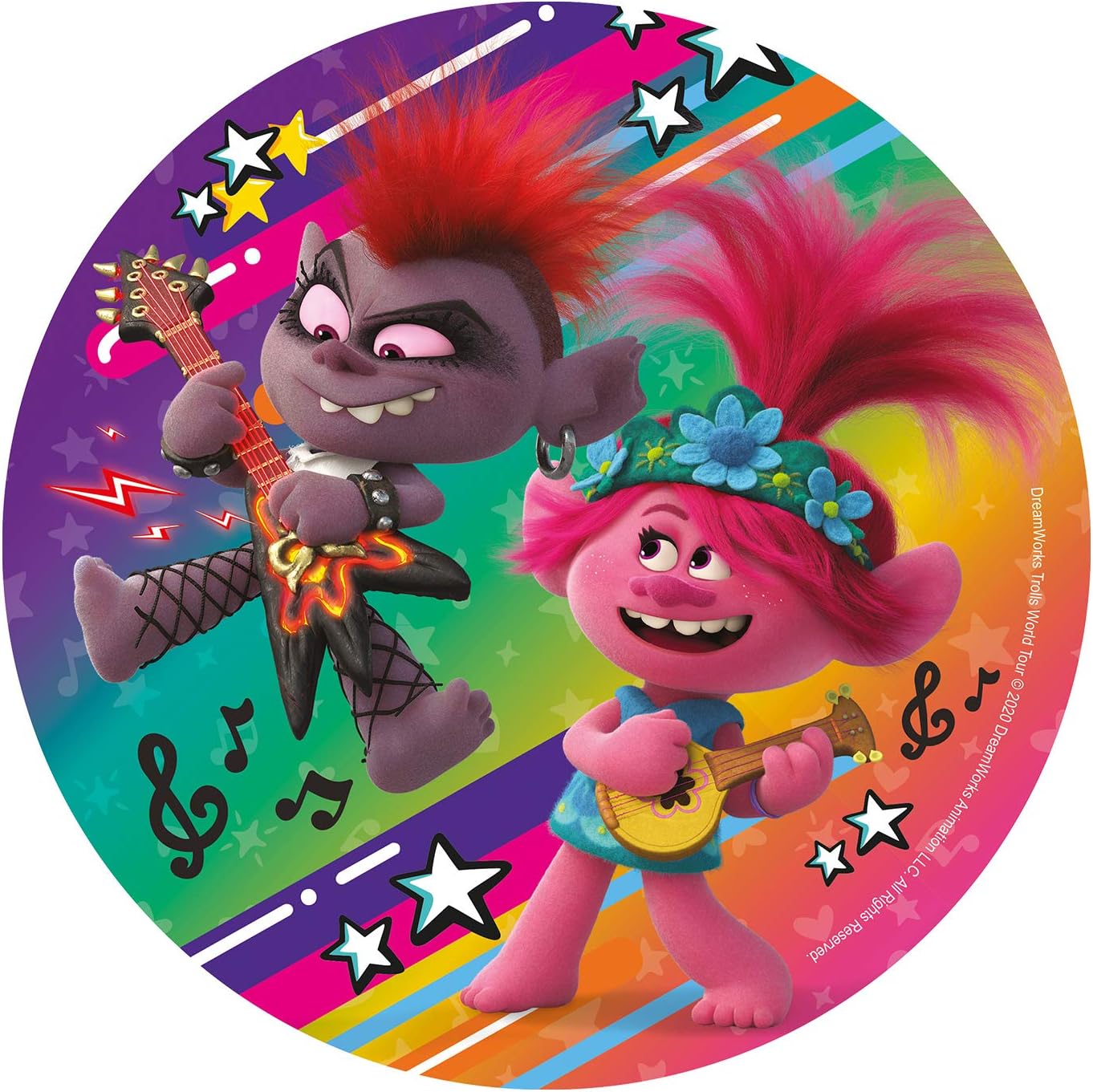 Dekora (160158) for Trolls Fans Round 20cm 8 Inch Edible Wafer Cake ...