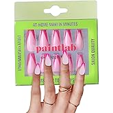 Amazon.com: PaintLab Press-On Nails Manicure Kit, Tortie - Almond, 30 ...