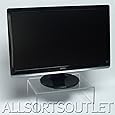 Acrylic Monitor/TV Stand Computer Screen Riser Plinth - Clear / Black ...