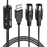 Amazon.com: LiDiVi MIDI USB interface MIDI Cable Adapter with Input & Output Connecting, Piano ...