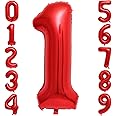Amazon.com: Red 1 Number Balloons,40 Inch 1 Balloons Foil Mylar Helium ...