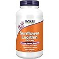Amazon.com: NOW Supplements, Sunflower Lecithin 1200 mg with Phosphatidyl Choline, 200 Softgels ...