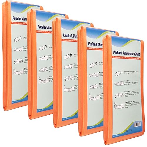 NOVAMEDIC Pack of 5 First Aid Padded Universal Aluminum Splints - 36 ...