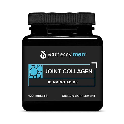 Youtheory Men's Joint Collagen with 18 Amino Acids - Hair, Nail, Muscle ...