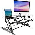 Amazon.com: Mount-It! Standing Desk Converter - Height Adjustable Stand ...