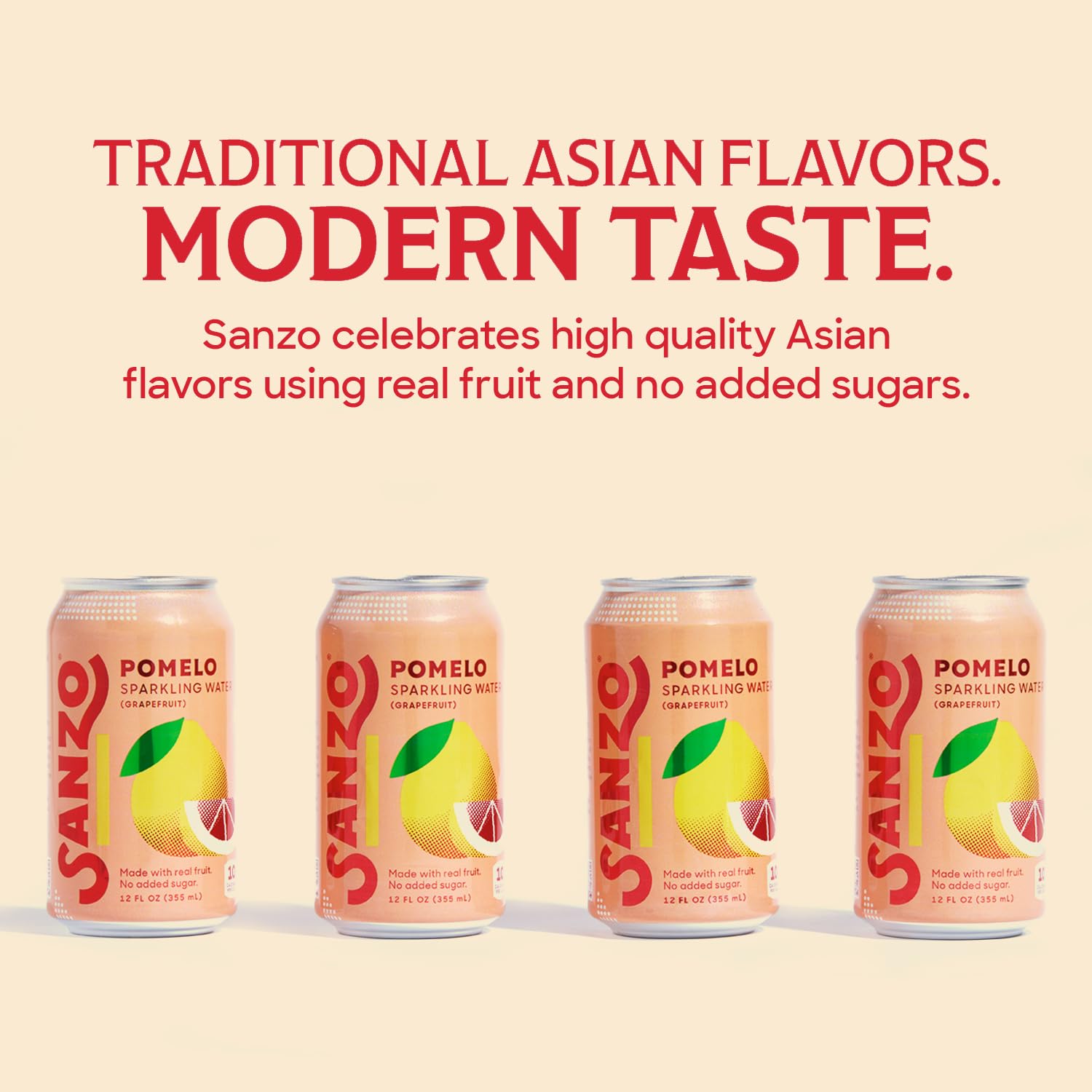 Mua Sanzo Flavored Sparkling Water - Pomelo (Grapefruit) 12-Pack - Carbonated Drink Made with ...