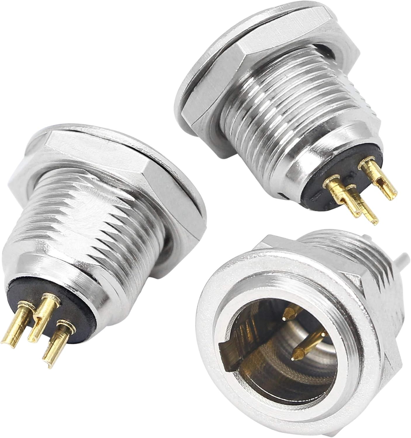 CERRXIAN 3 Pin Mini XLR Male Connector Gold-plated Mini XLR 3 Core ...