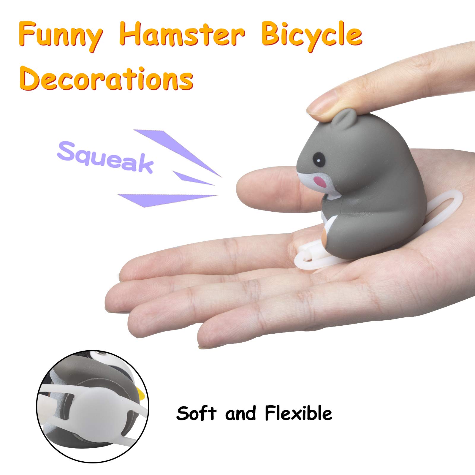 Mua wonuu Duck Bike Bell with Light and Helmet Cute Hamster Bicycle ...