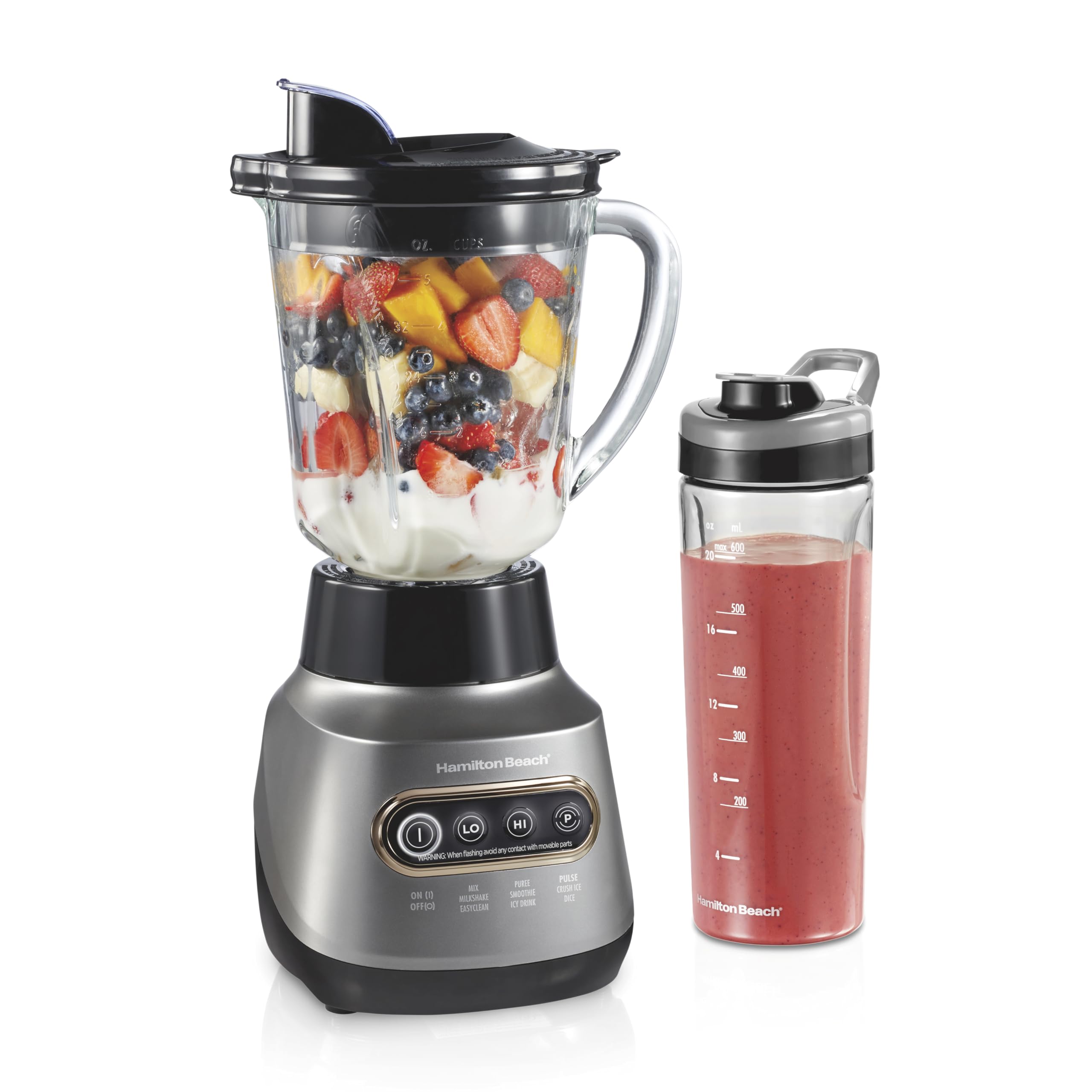 Hamilton Beach Wave Action Blender for Shakes and Smoothies, Stainless ...